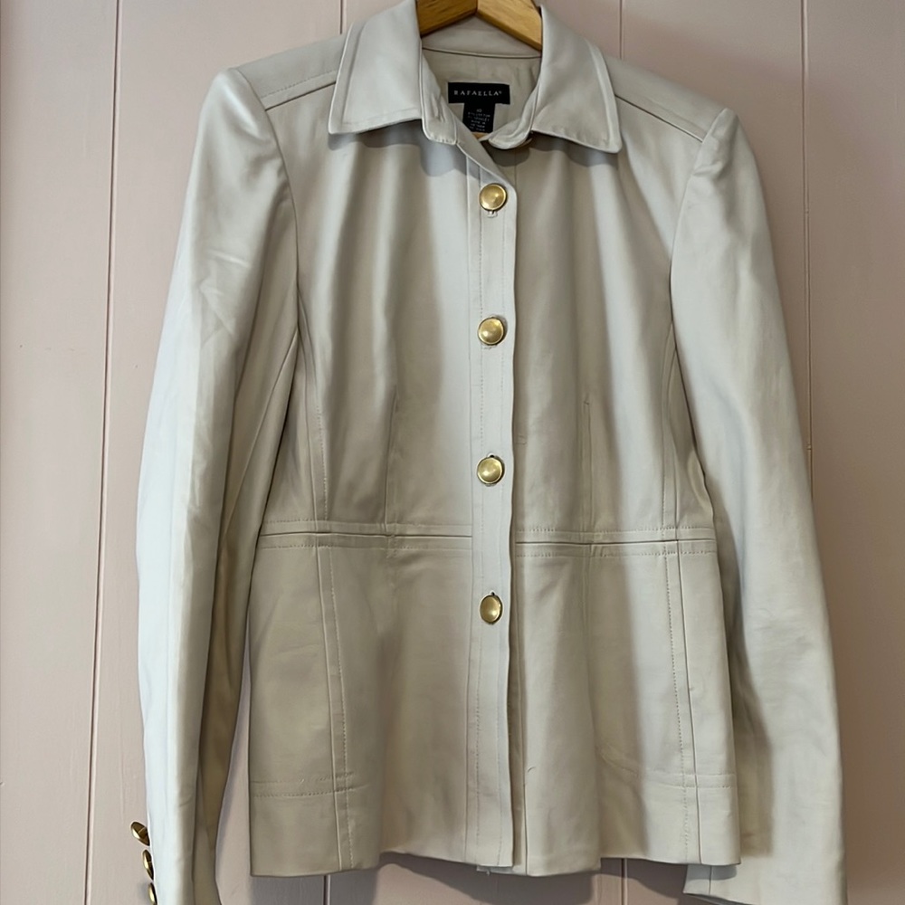 Rafaella Cream Jacket With Gold Buttons. - Gem